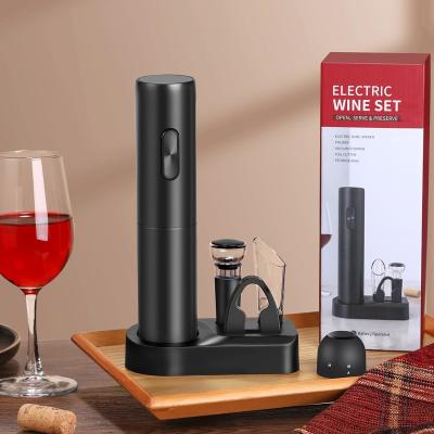 Cina Color Box Package Oem Electric Wine Bottle Opener Set With Stopper in vendita