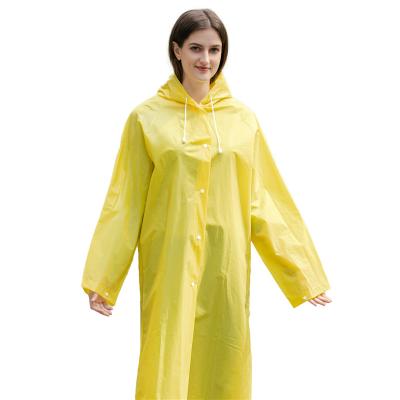 Cina Impermeabile giallo impermeabile di modo del cappotto riutilizzabile di EVA Transparent Custom Plastic Rain in vendita