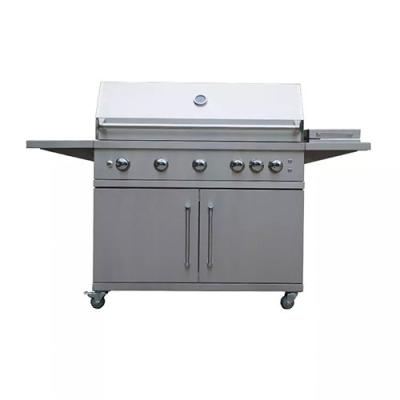 Cina Unità barbecue autoportanti a GPL con grill a gas in piedi, piano piatto con carrello in vendita