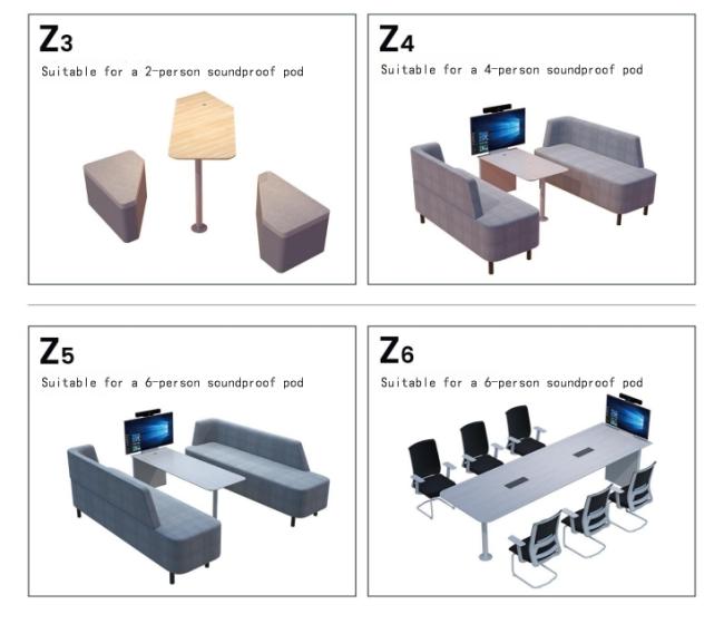 silence booth Furniture Options