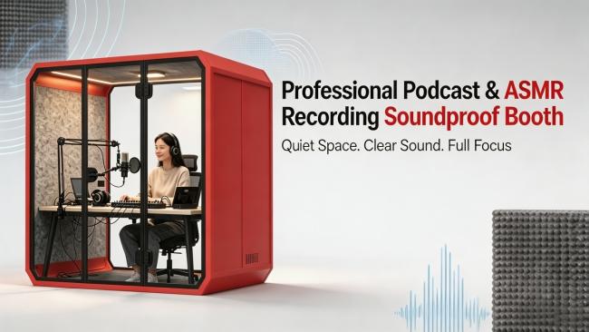 Professional Podcast & ASMR Recording Soundproof Booth