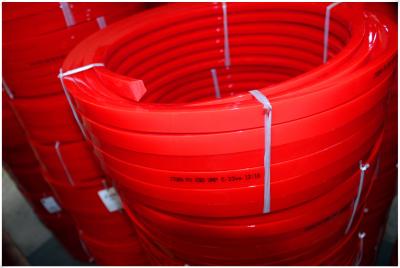 Chine Machines textiles réglées d'industrie de transmission de polyuréthane compression plate rouge de ceinture de basse à vendre