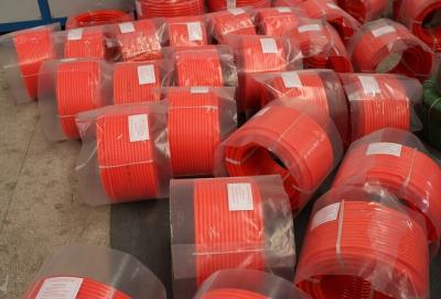中国 伝達ポリウレタン円形ベルトの赤く滑らかな破損強さの抵抗 販売のため