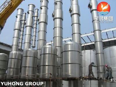 China Vertical Falling Film Evaporators For Chemical Process / Paper And Food Industry Application for sale