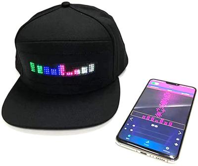 Cina Berretto nero programmabile del messaggio del segno del cappello animato di Bluetooth LED in vendita