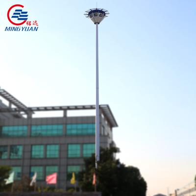 중국 42m Q345 야외 높은 Mast 홍수 등주 아연도강 가로등주 축구 경기장 조명 판매용