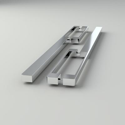 Cina Manicelle per porte da cucina in alluminio cromato spazzolato da 128 mm per armadio in vendita