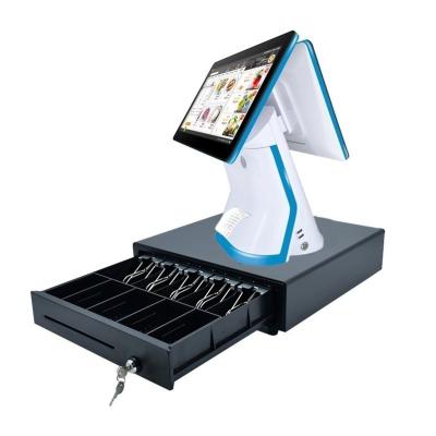 Cina 15 pollici All In One Dual Touch Screen Registratore di cassa stampante 58mm 80mm Stampante termica in vendita