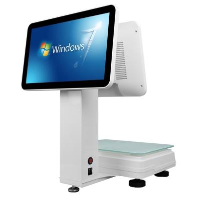 Cina Waterproof Touch15.6 Inch PC POS Weight Machine con altoparlante e stampante termica da 58 mm in vendita