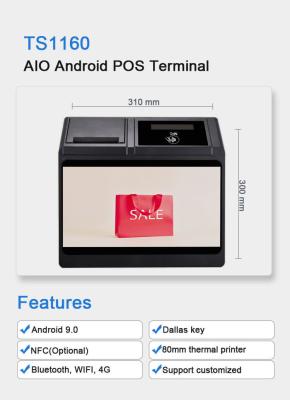 Cina Capacitive Order POS Machine Fingerscanner Tablet Cashier Machine 11,6 pollici touch screen in vendita