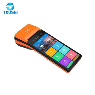 China 6.5 polegadas Smart Mobile Android Terminal de sistema POS portátil com impressora NFC 58mm à venda