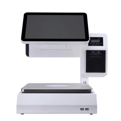 Cina Schermo multi-touch capacitivo da 15,6 pollici Sistema POS all-in-one con scala basata su USB LAN in vendita