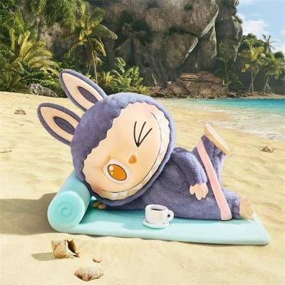 China POP MART Official Store Original Labubu Lazy Yoga Series Mystery Blind Box the MONSTERS Labubus Macaron Popmart Plush Dolls Toy for sale