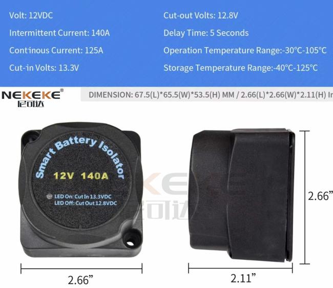 12V 140A Dual Battery Isolator Switch product image