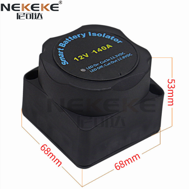 Technical diagram of battery isolator installation
