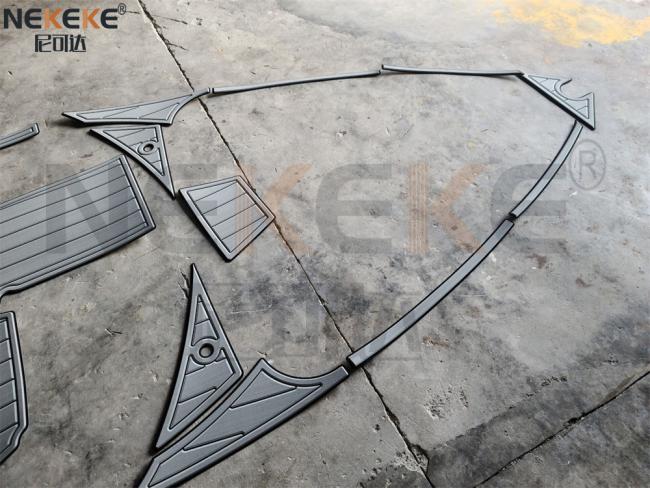 Professional installation of marine EVA deck mat