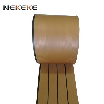 China Cubierta de teca sintética artificial de 5 mm, anti-UV, para suelos de PVC para barcos, para varios tipos de barcos en venta