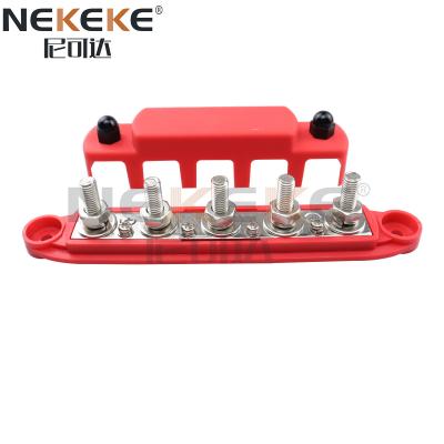 China 5P 250A Boat Electrical Bus Bar M8 Stud Terminal Block For Power Distribution for sale