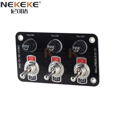 China Dustproof 12V 24V Waterproof Switch Box , Boat Toggle Switch Panel With 10A Fuse for sale