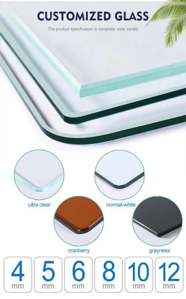 High Quality Living Room 6mm Furniture Facade Toughened Glazing Glass