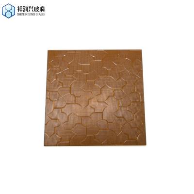 중국 비/다이아몬드/물 사용자 정의 플로트 글래스 프레임 거울 4mm-8mm 1mm 브라운 엠보스 글래스 판매용