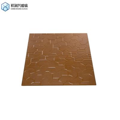 중국 비/다이아몬드/물 사용자 정의 플로트 글래스 프레임 거울 4mm-8mm 1mm 브라운 엠보스 글래스 판매용