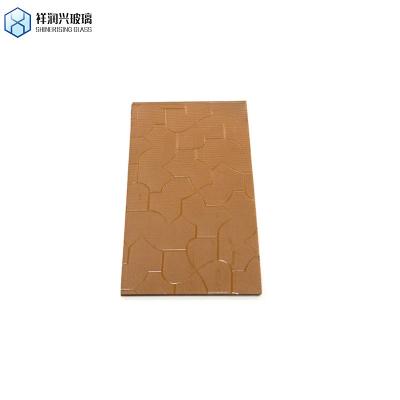 중국 비/다이아몬드/물 사용자 정의 플로트 글래스 프레임 거울 4mm-8mm 1mm 브라운 엠보스 글래스 판매용