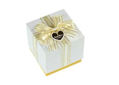 Cina Contenitore di regalo dei gioielli due pezzi contenitore bianco & giallo di cartone di regalo per gioielli in vendita