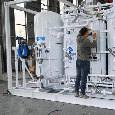 China 27 barG Presión de trabajo Generador de nitrógeno de material de acero carbono para corte láser en venta