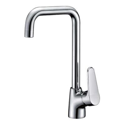 Cina Rubinetto di acqua spazzolato cromato singolo rubinetto del miscelatore del lavandino del bagno della maniglia della cucina in vendita