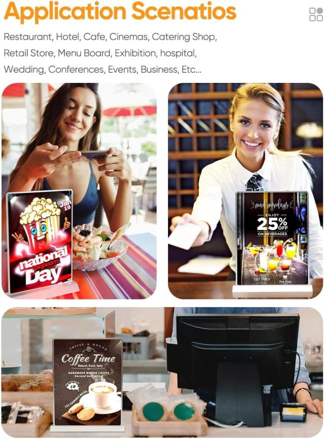 Rechargeable Wireless Desktop Display Double Side Advertising Light Box