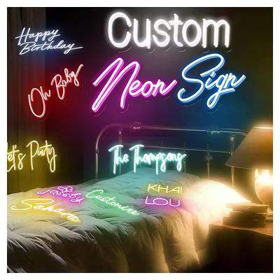 15MM 10mm Tube Neon Led Light Sign Vertical Horizontal Hanging 12V Light Up Name