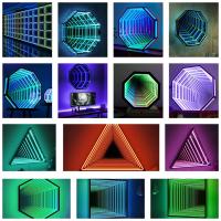 Quality 3D Mirror Neon Sign 220V Color Changing Neon Sign For Entertainment Area for sale