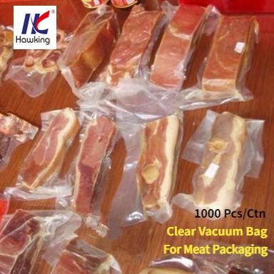 China Plástico Transparente de Saco de Vácuo para Embalagens de Alimentos de Porco Fresco / Carne com Gelo à venda