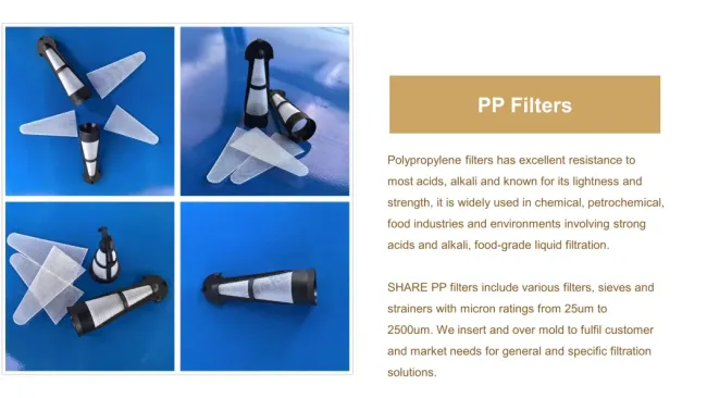 Plastic Filters & Strainers & Sieves with PP Filter Mesh