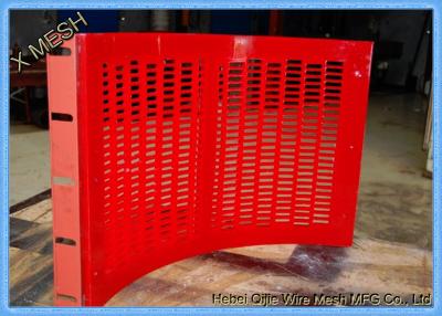 Chine Couleur rouge matérielle de polyuréthane de maille d'écran d'extraction de trou rond pour des usines de ciment à vendre