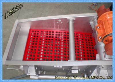 Chine Couleur rouge matérielle de polyuréthane de maille d'écran d'extraction de trou rond pour des usines de ciment à vendre