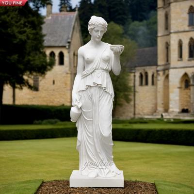 China Famous Hand Carved Life Size Marble Statue of Hebe for sale
