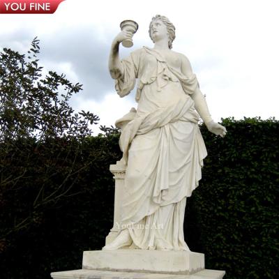 China Outdoor Garden Stone Exquisite Goddess Marble Sculpture Human Size for sale