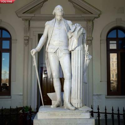 China Life Size Marble George Washington Presidential Sculpture for sale
