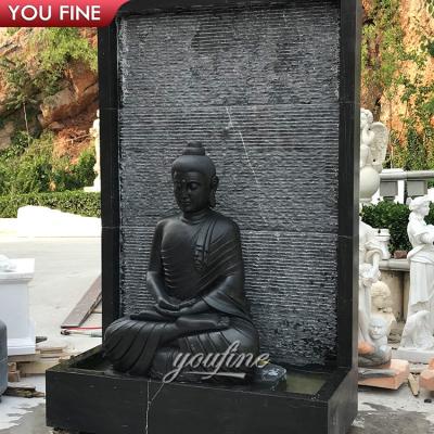China Custom Hand Carved Hot Sale Marble Buddha Sculpture Water Fountain for sale