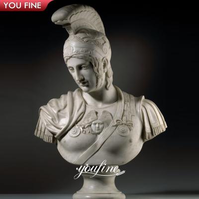 China Classic European Style Marble Roman Soldier Bust Sculpture for Sale for sale