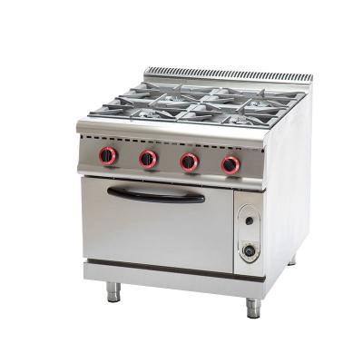 China Tipo de gás N.G. ou L.P.G. Forno de quatro fogões Cozinha a gás de aço inoxidável para restaurante de cozinha à venda