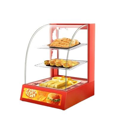 Cina Mini display alimentare elettrico commerciale Vitrina più calda con tre strati 380x460x600mm in vendita