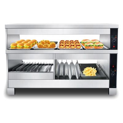 Cina 3 in 1 Combo Cabinet Food Warmer Display Acrilico Acciaio Inossidabile Tavolo Commerciale in vendita