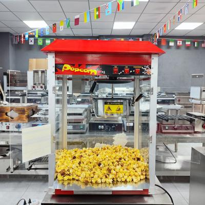 China Elektrische popcornmachine voor snackfood Rood karamel popcornmachine Toepassingsgebieden Te koop