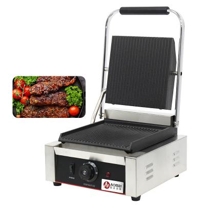 China Elektrische contact Panini Grill Press Grill met volle groeven en anti-verbrandende handgrepen Te koop