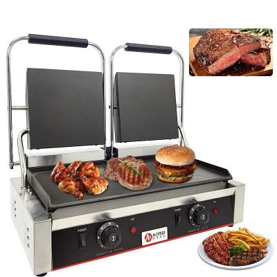 Cina Cucina Commerciale Griglia di contatto Panini in ghisa elettrica non aderente con potenza di 3600W in vendita