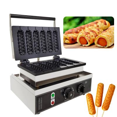 China Niet-klevende wafelmaïsmachine voor het maken van hotdogs en maïsdogs in restaurants Te koop