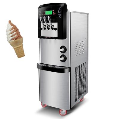 中国 商用スナック 3つの味 ステンレスステールボディのアイスクリーム機 販売のため